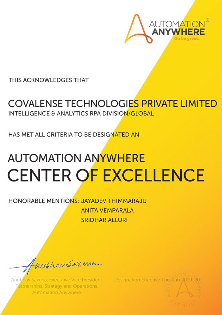 Center of Excellence for AA | Covalense Global